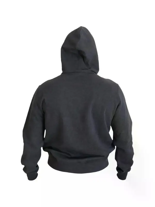Dolce & Gabbana Logo-embroidered Cotton Hoodie - Grey