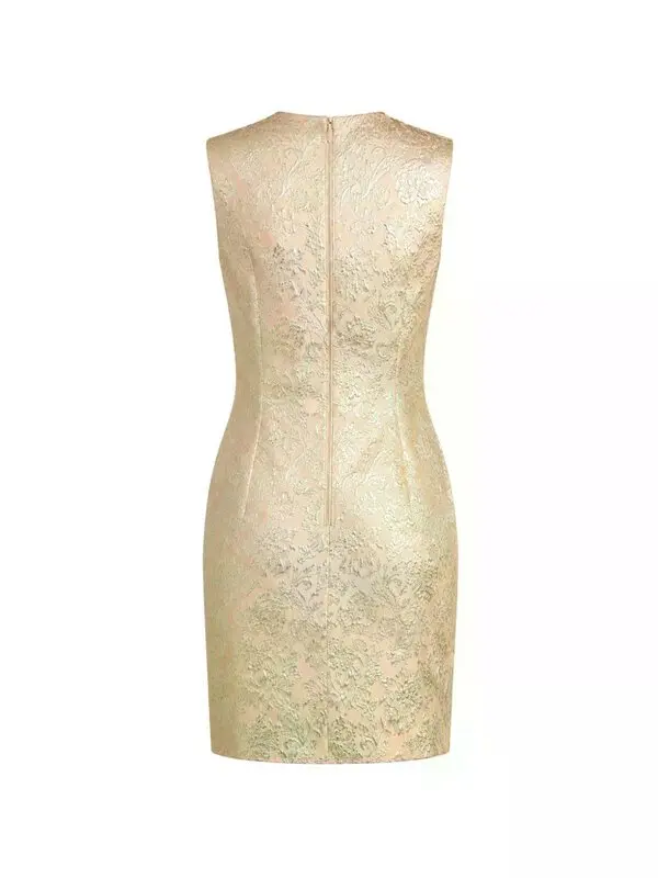 Dolce & Gabbana Metallic Floral-jacquard Dress