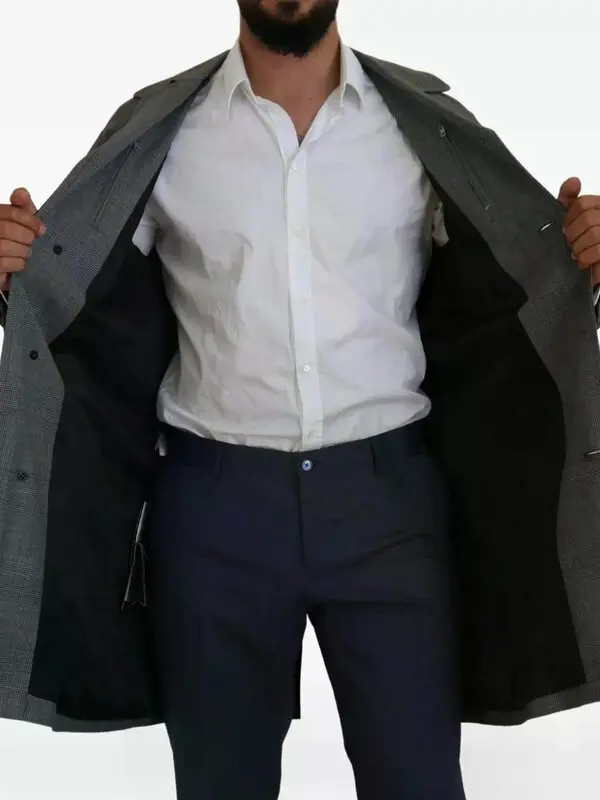 Dolce & Gabbana Plaid Notched-lapel Coat