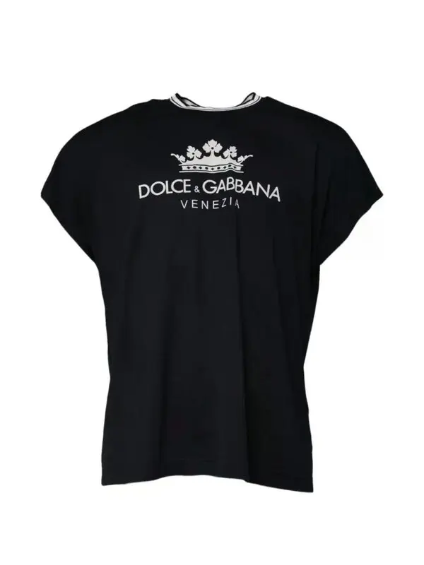 Dolce & Gabbana Logo-print Crown-motif T-shirt