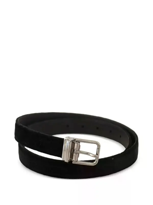Dolce & Gabbana Velvet Logo-buckle Belt