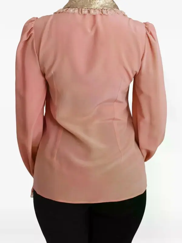 Dolce & Gabbana Lace-trim Sequin-embellished Blouse