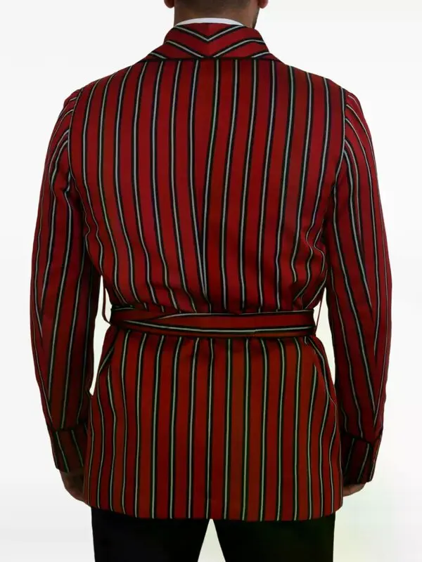 Dolce & Gabbana Striped Shawl-collar Robe