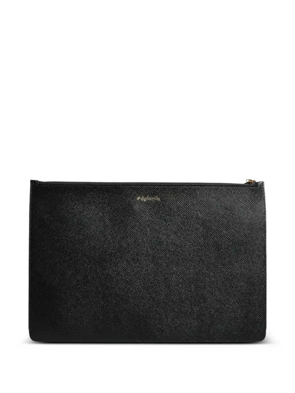 Dolce & Gabbana Dgfamily Embellished Leather Clutch Bag