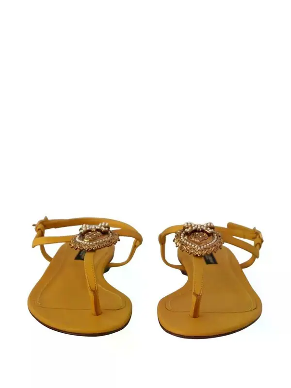 Dolce & Gabbana Devotion Embellished Leather Sandals