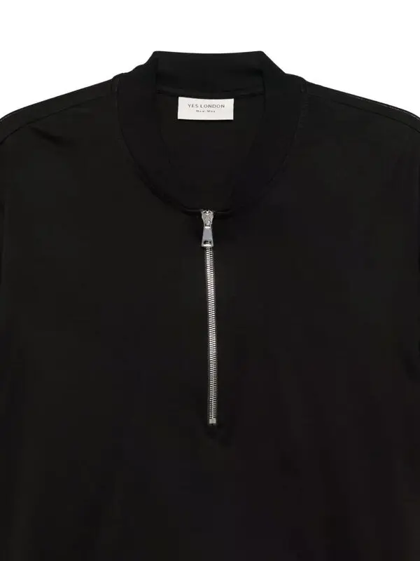 YES LONDON Quarter-zip Short-sleeve T-shirt