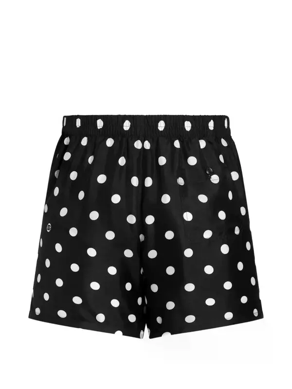 Dolce & Gabbana Polka Dot-print Silk Twill Boxer Shorts