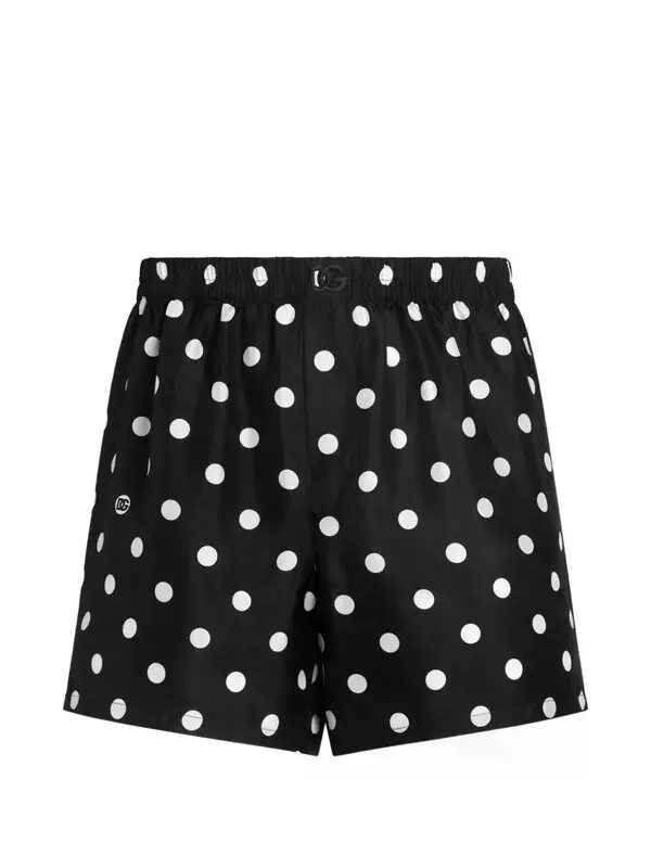 Dolce & Gabbana Polka Dot-print Silk Twill Boxer Shorts