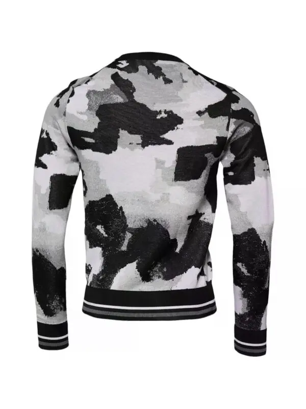 Dolce & Gabbana Camouflage-print Embroidered-logo Sweater