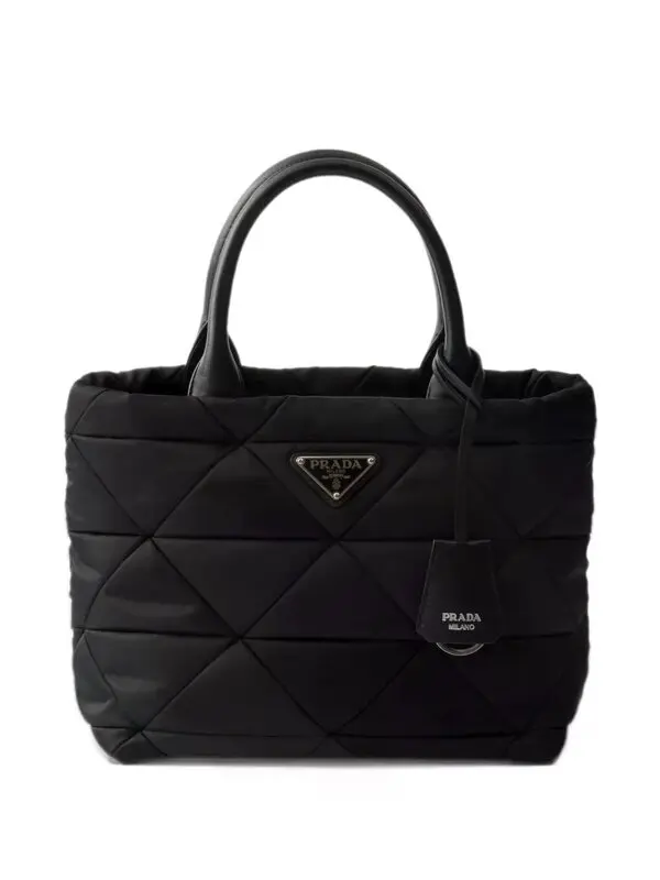 Prada Padded Re-nylon Tote Bag - Black