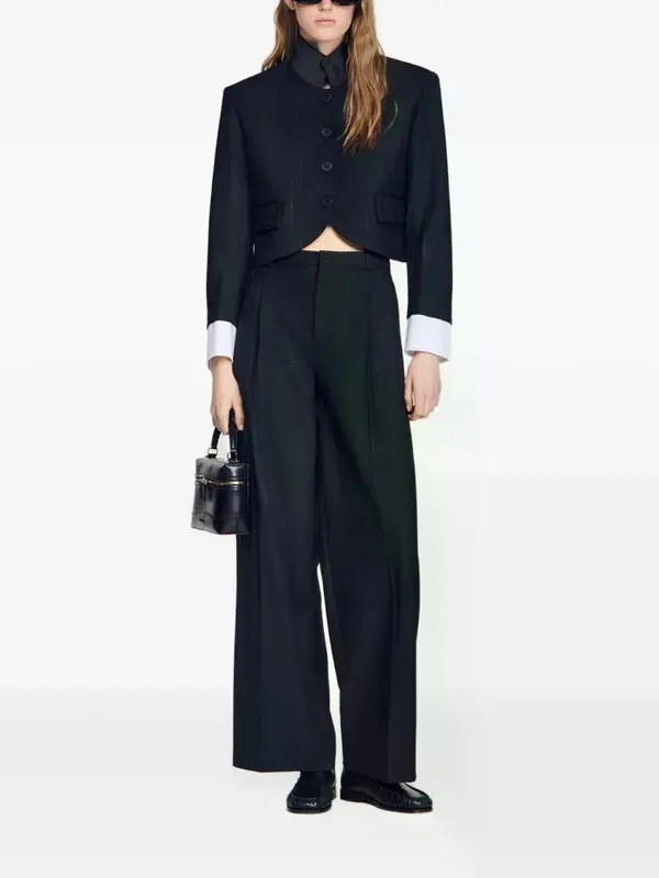 Sandro Short Jacket With Standing Collar