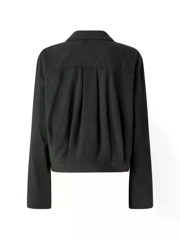 Pinko Pleated-detail Button Jacket - Grey