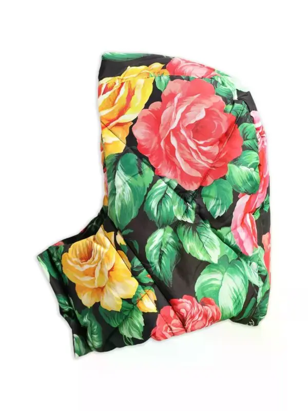 Dolce & Gabbana Floral-print Quilted Hat - Black