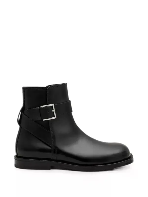 AMI Paris Buckle Cow Leather Boots
