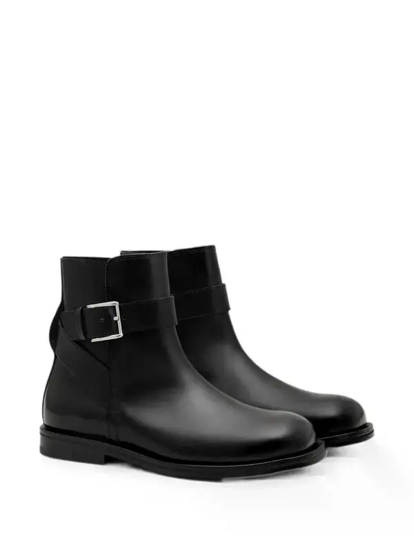 AMI Paris Buckle Cow Leather Boots