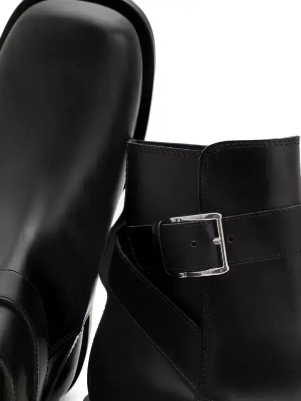 AMI Paris Buckle Cow Leather Boots
