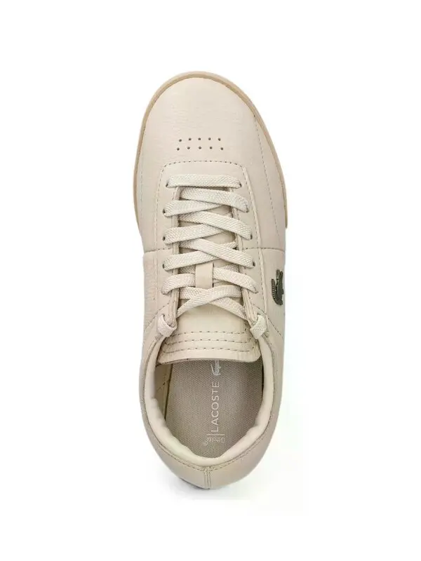 Lacoste Aura Logo-plaque Leather Sneakers