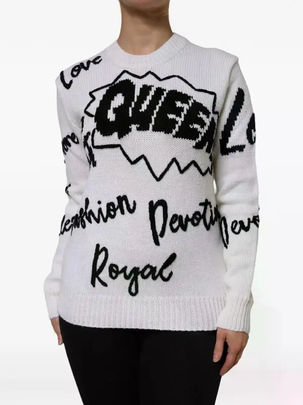 Dolce & Gabbana Intarsia-knit Long-sleeve Sweater