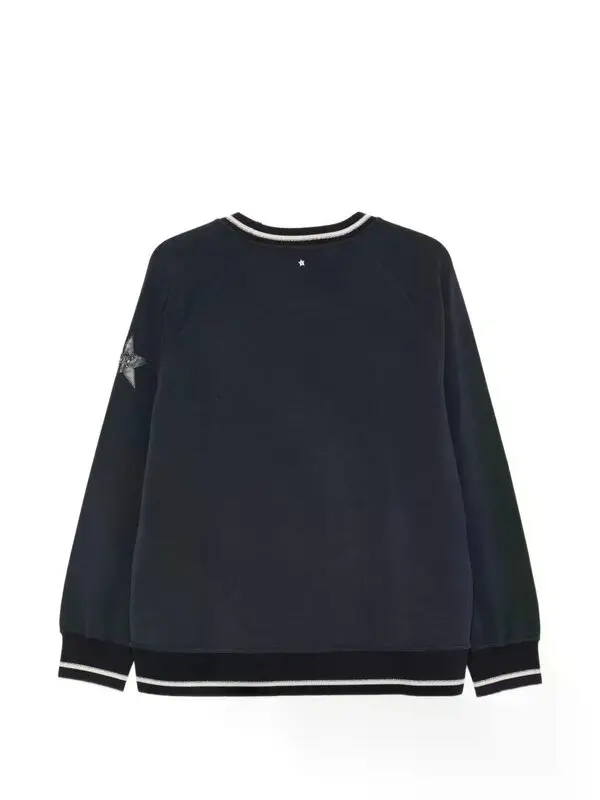 Lorena Antoniazzi Stripe-trim Raglan-sleeve Sweater