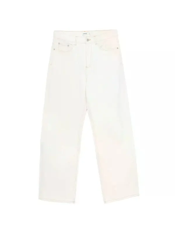 Sandro Contrast-stitch Jeans - Neutrals