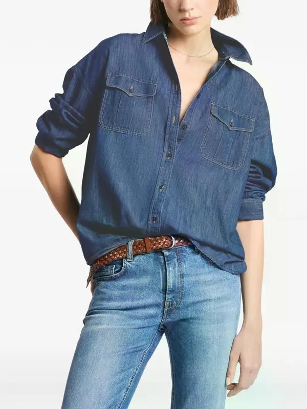 FAY Logo-embroidered Chest-pockets Shirt