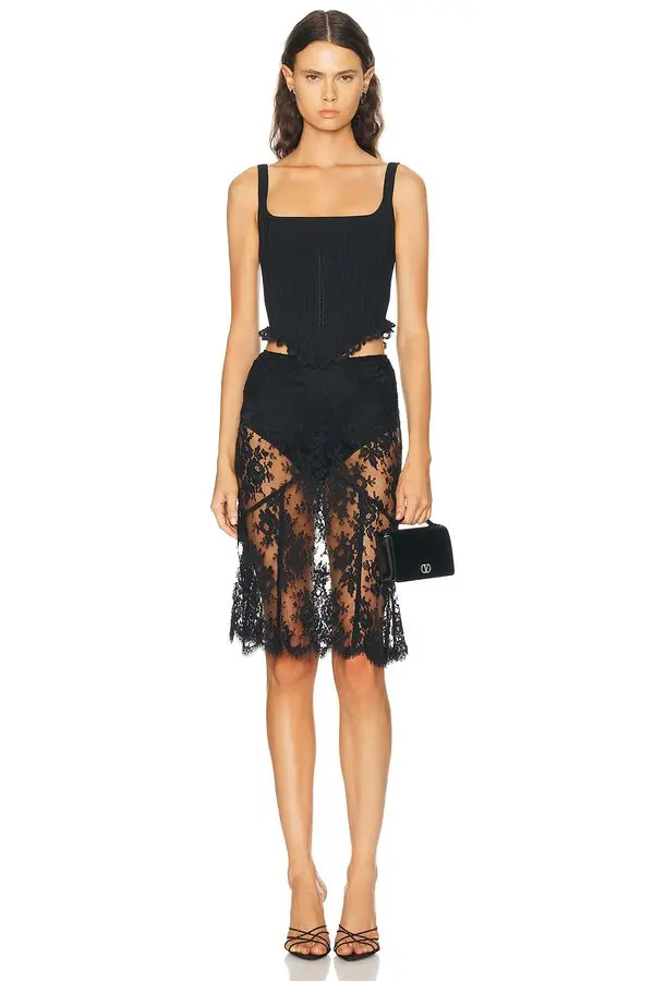 Lpa Knit Corset Top - Black