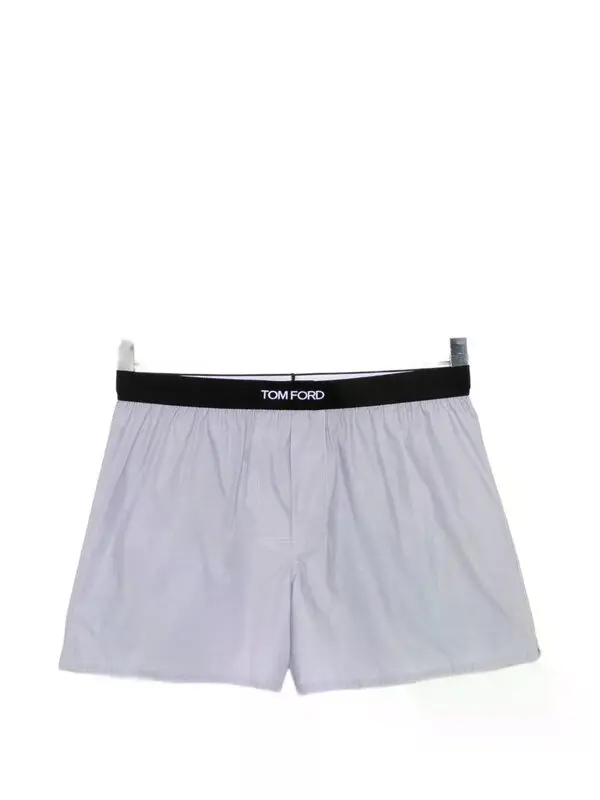 TOM FORD Logo-waistband Boxer Shorts - Blue