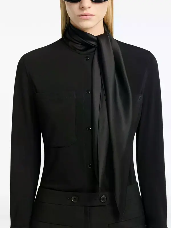 COURREGES Satin-scarf Jersey Shirt