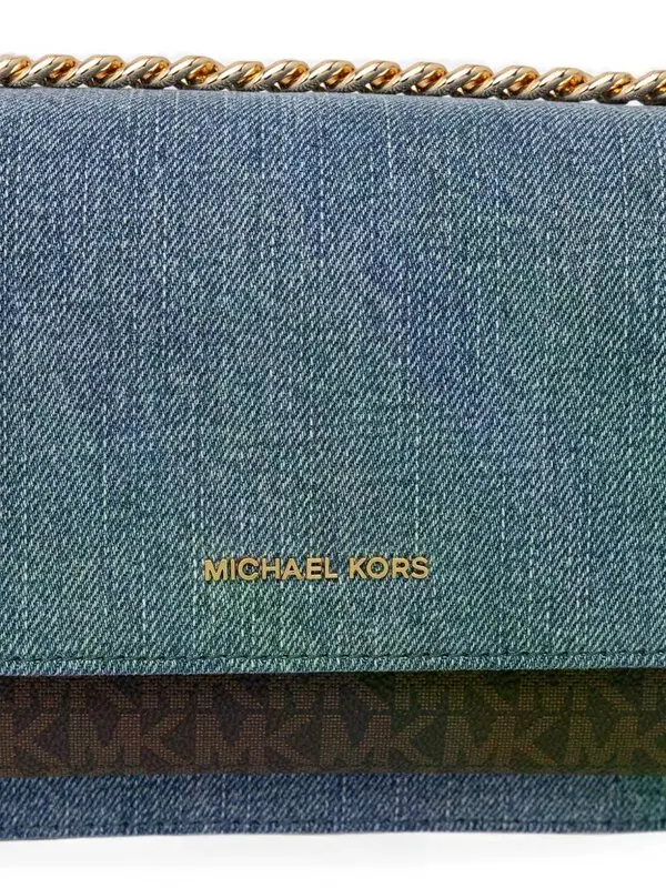 Michael Kors Logo-pattern Denim Shoulder Bag