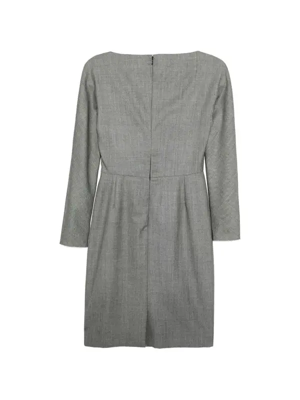Dior Boat-neck Long-sleeve Dress - Grey