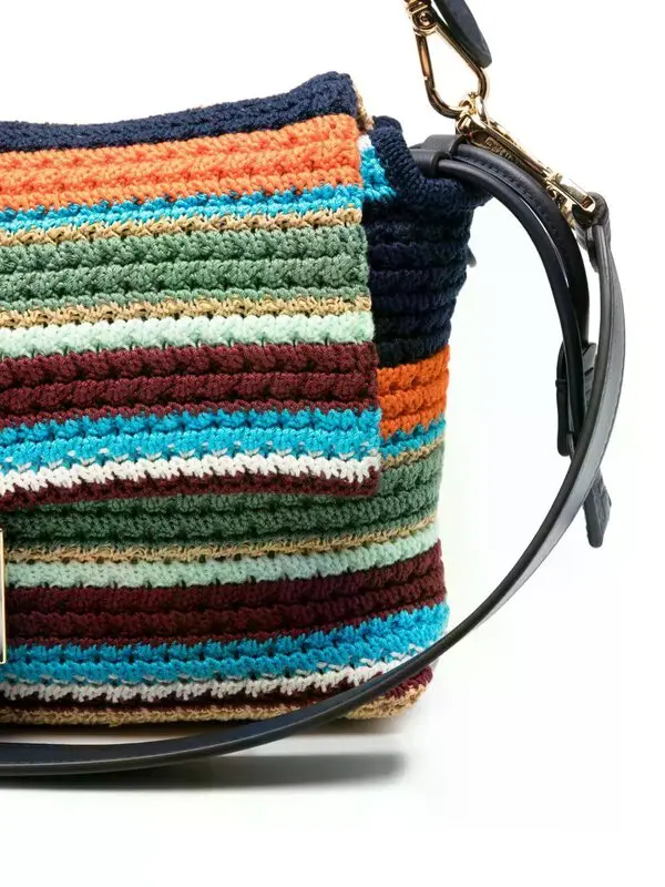 Fendi Medium Mamma Baguette Striped Tote Bag
