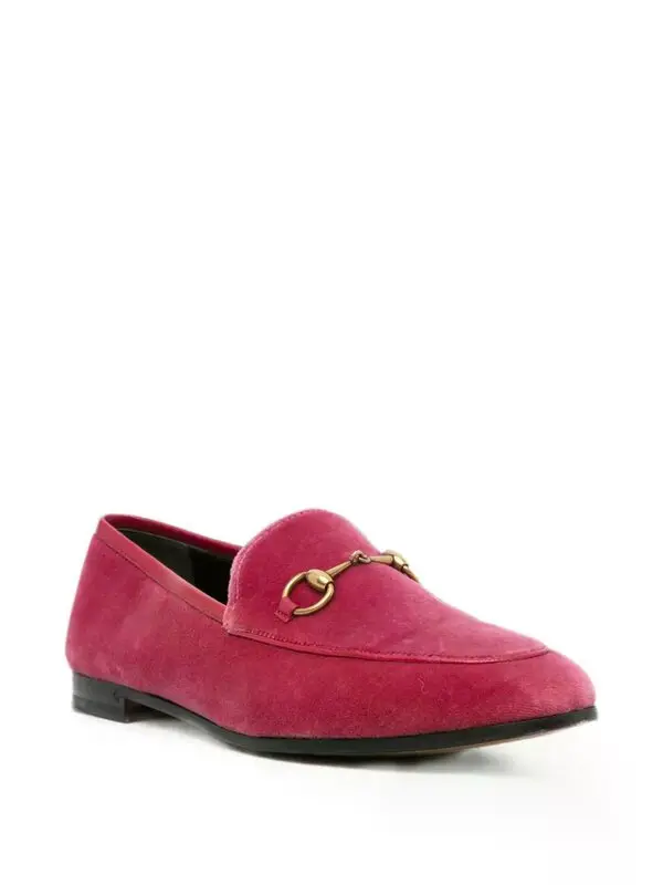 Gucci Jordaan Horsebit Velvet Loafers