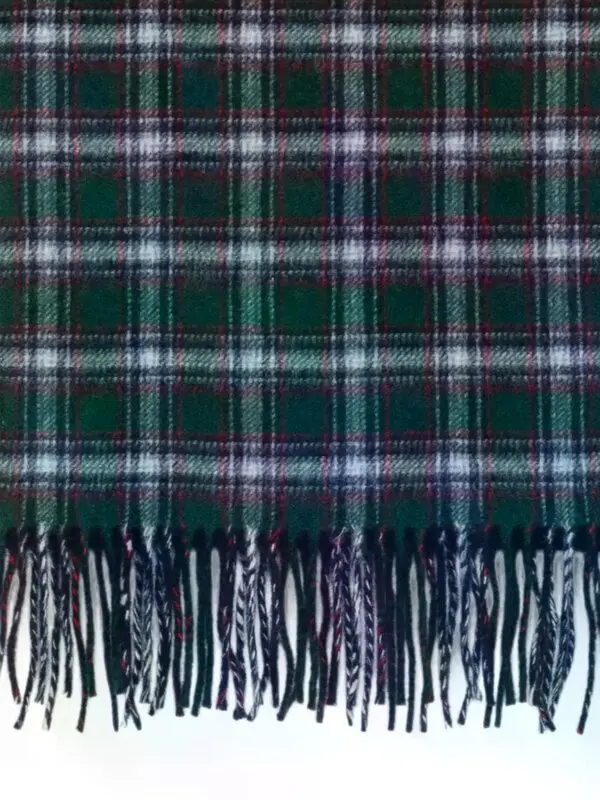 N°21 Tartan-pattern Fringed Scarf