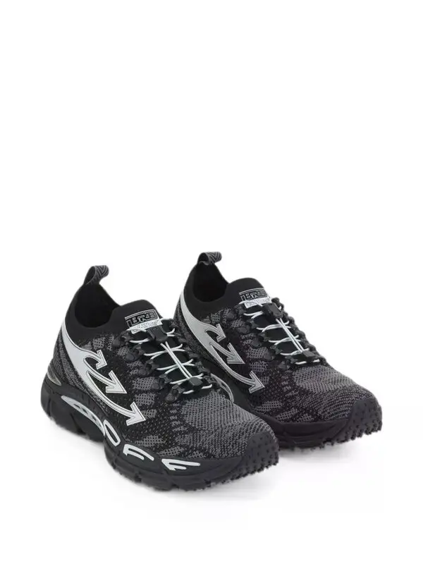 Off-White Be Right Back Intarsia-knit Sneakers - Black