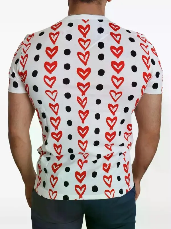 Dolce & Gabbana Heart-print Polka-dot T-shirt
