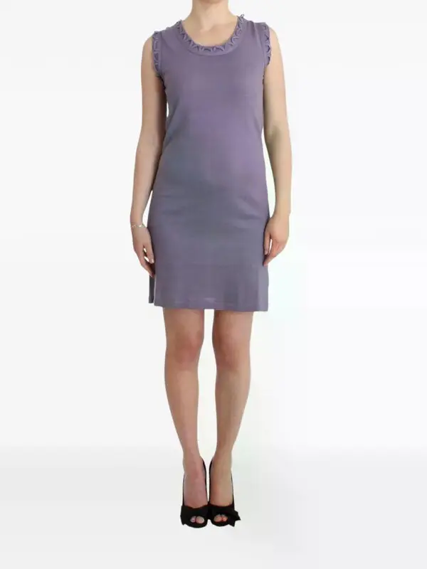 John Galliano Braided Detail A-line Mini Dress - Purple