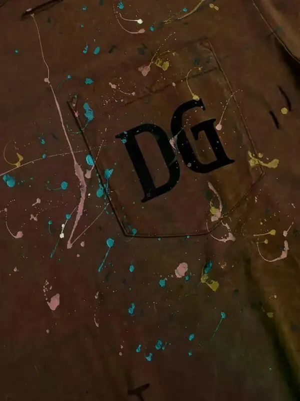 Dolce & Gabbana Paint-splatter Logo-print T-shirt