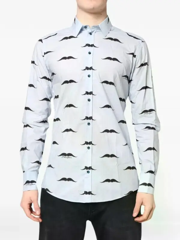 Dolce & Gabbana Martini Moustache-print Shirt