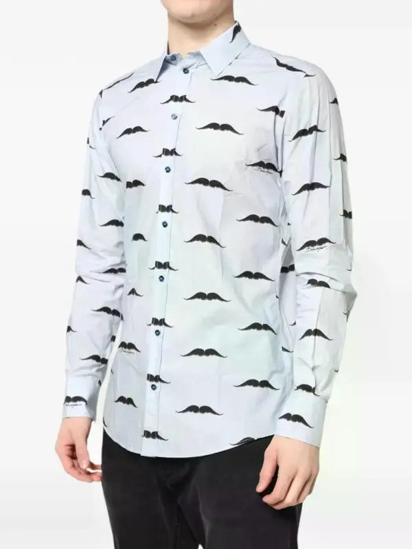 Dolce & Gabbana Martini Moustache-print Shirt