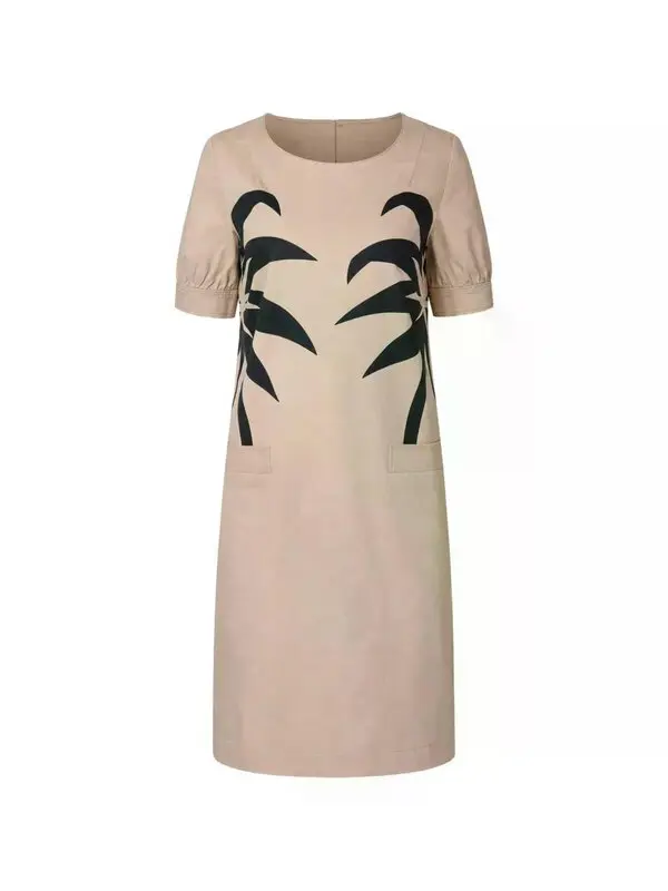 Moschino Palm Tree-print Cotton Dress