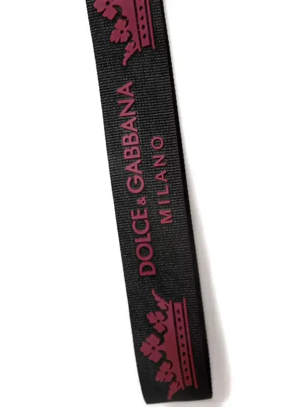 Dolce & Gabbana Logo-print Crown-motif Keyring