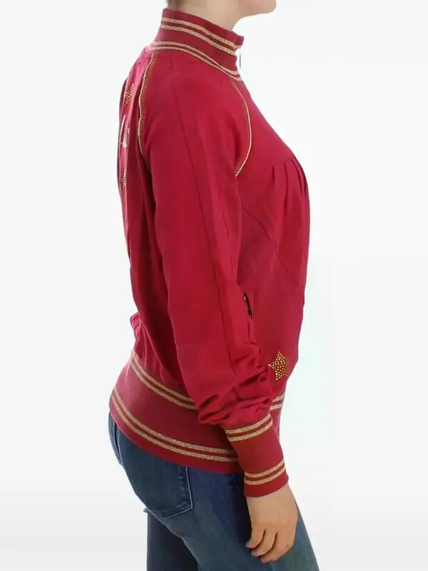 John Galliano Logo-print Zip-up Cardigan