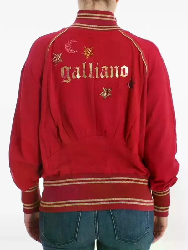 John Galliano Logo-print Zip-up Cardigan