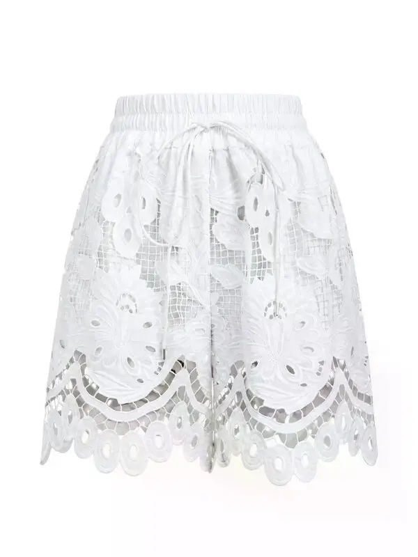 Dolce & Gabbana Cutout Floral-lace Shorts