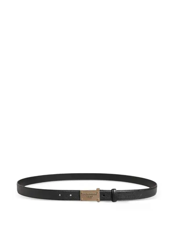 Dolce & Gabbana Logo-plaque Leather Belt