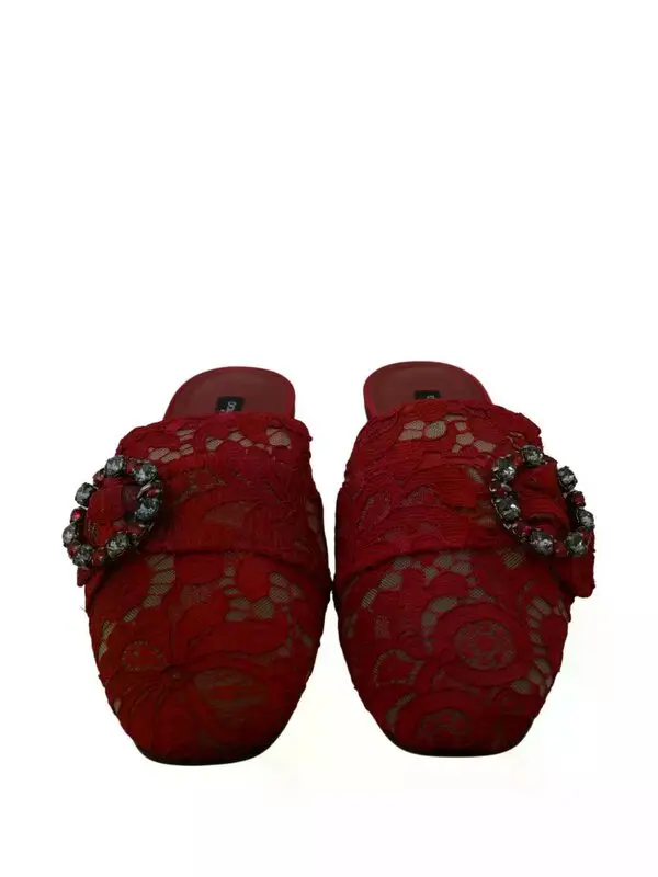 Dolce & Gabbana Crystal-embellished Lace Sandals