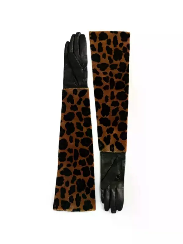 Dolce & Gabbana Leopard-print Panelled Gloves