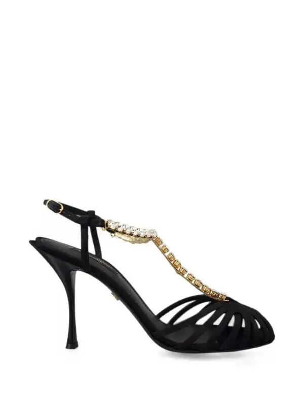 Dolce & Gabbana Crystal-embellished T-strap Sandals