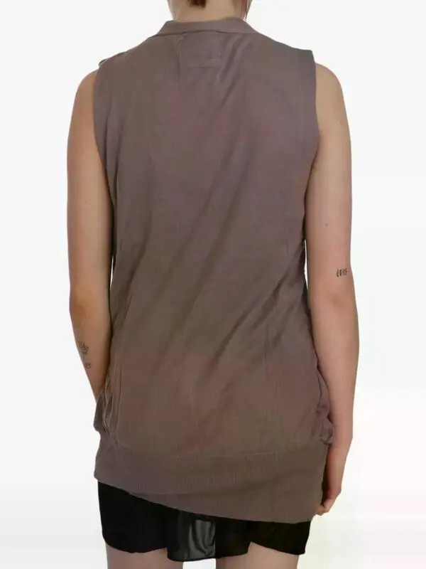 PINK MEMORIES Sleeveless Patch-pocket Cardigan
