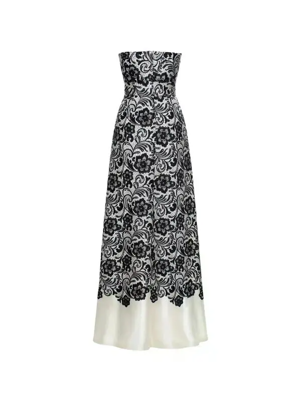 Dolce & Gabbana Floral-lace Corset Maxi Dress